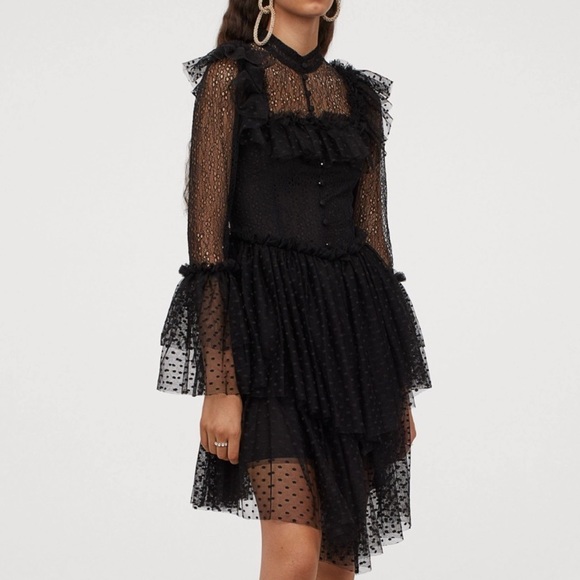 H&M | Dresses | Sandra Mansour X Hm Black Lace Dress | Poshmark